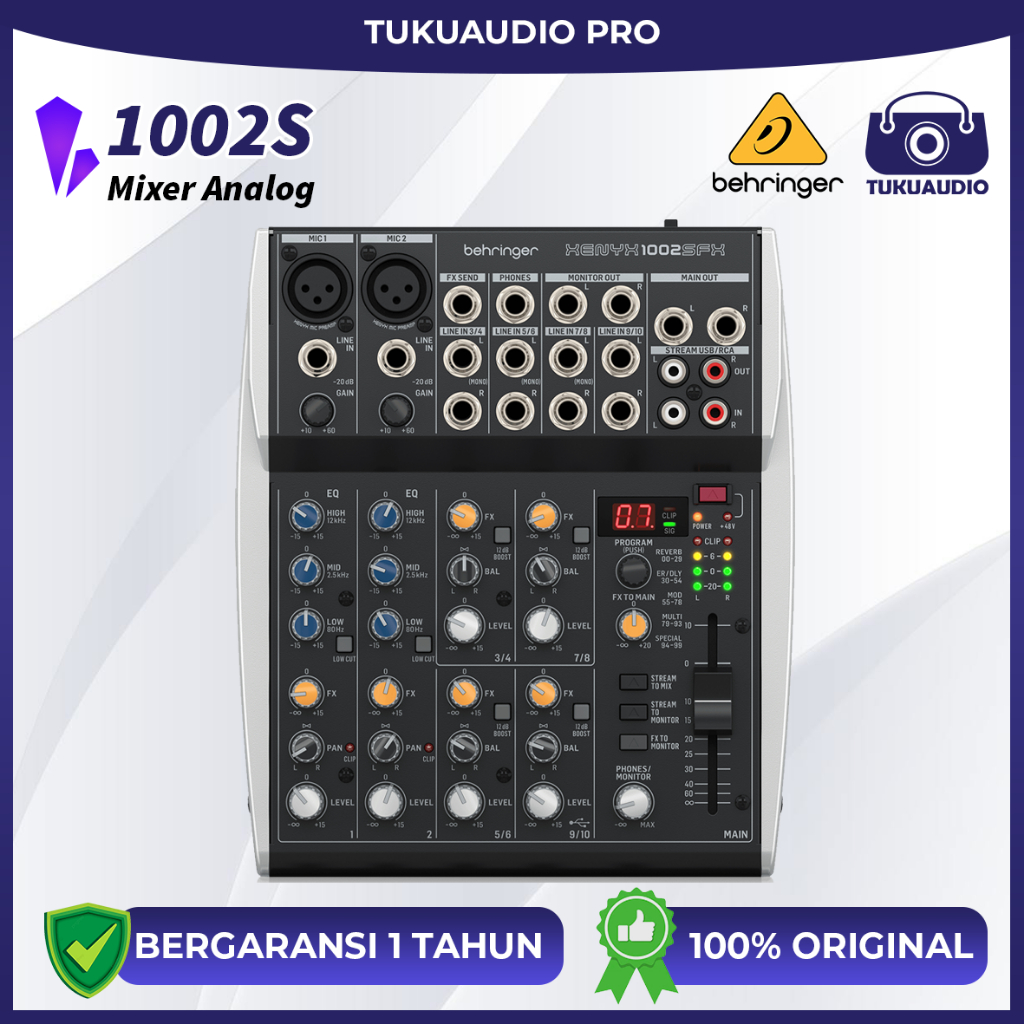 Jual Behringer Xenyx 1002SFX 1002 SFX - 10 Input Mixer Analog With ...