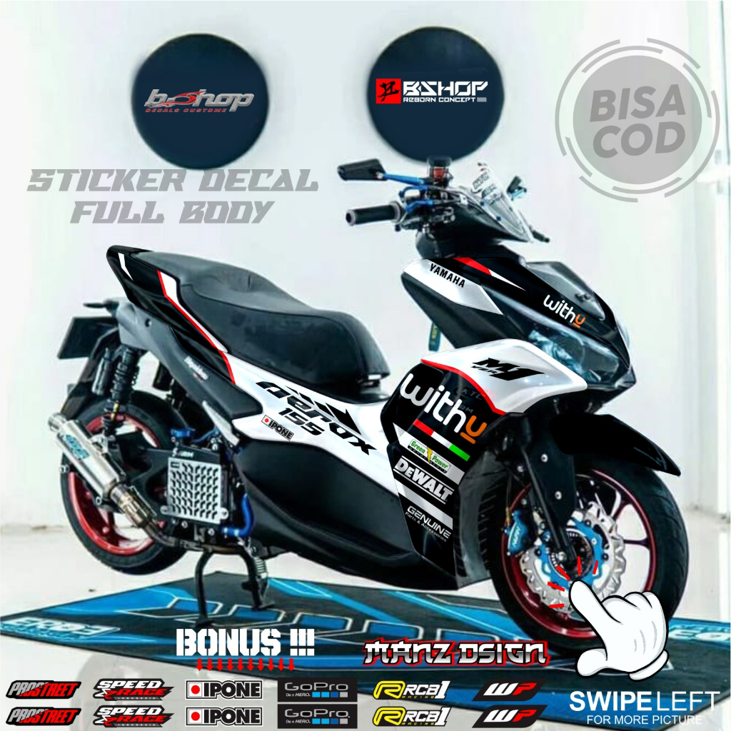 Jual sticker decal full body aerox motif withu variasi banyak pilihan ...
