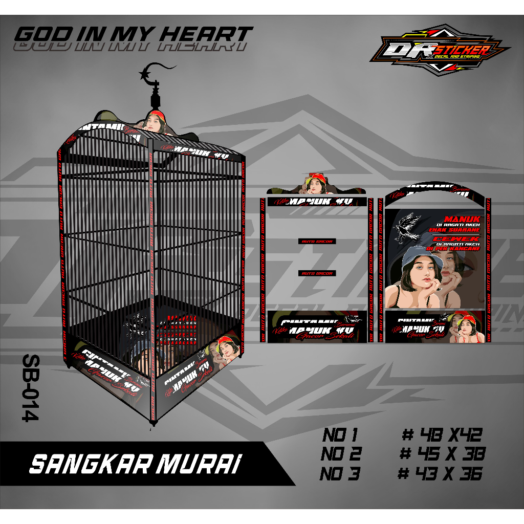 Jual (COD) STIKER VIRAL SANGKAR MURAI BATU - Stiker Dekal Kandang ...