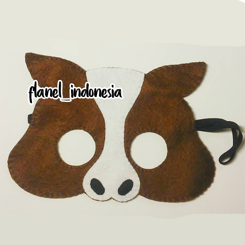 Jual Topeng Hewan Kerbau Bahan Kain Flanel Premium Mask Felt Buffalo ...