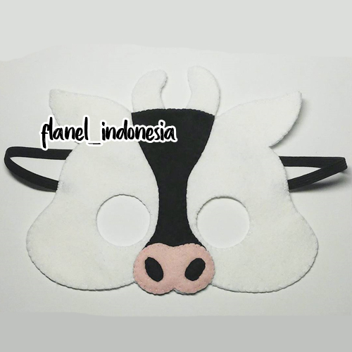 Jual Mask Felt COW Topeng hewan topeng sapi topeng hewan ternak topeng ...