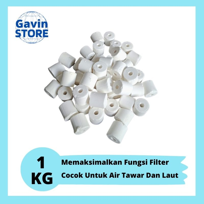 Jual Bio Ring Aquarium 1 Kg Ceramic Keramik Bio Ring Media Filter Rumah ...