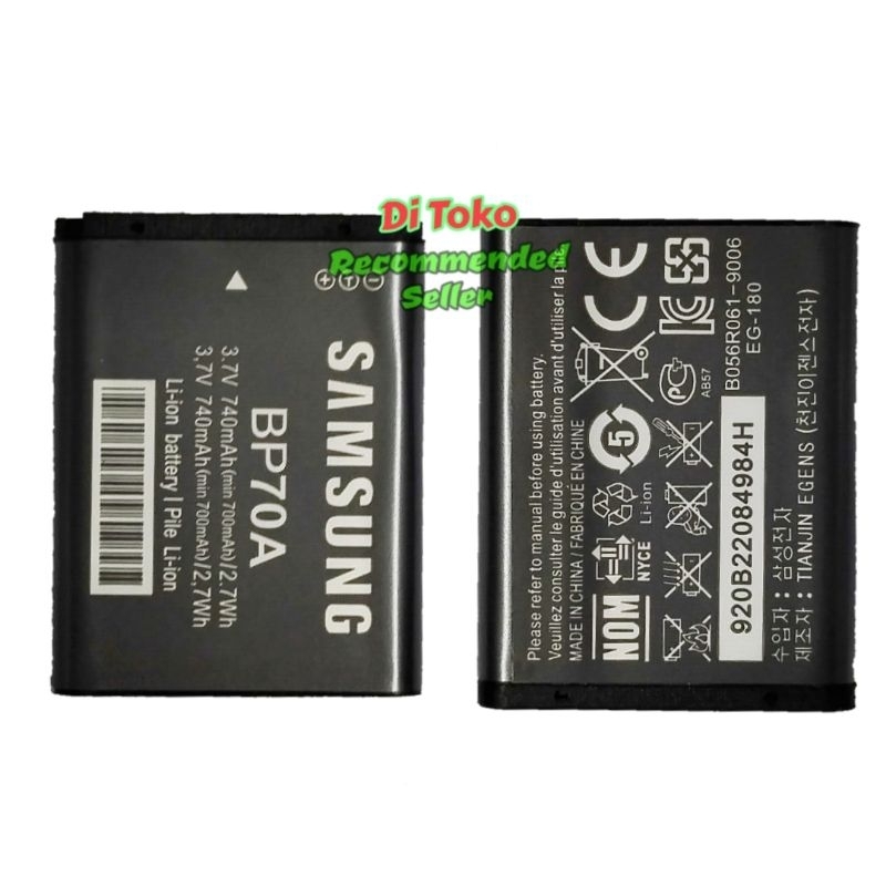 Jual RS - Battery For Kamera Samsung Batre AQ100 DV50 DV90 Batrei ES74 ES75 ES80 ES95 ES96 ...