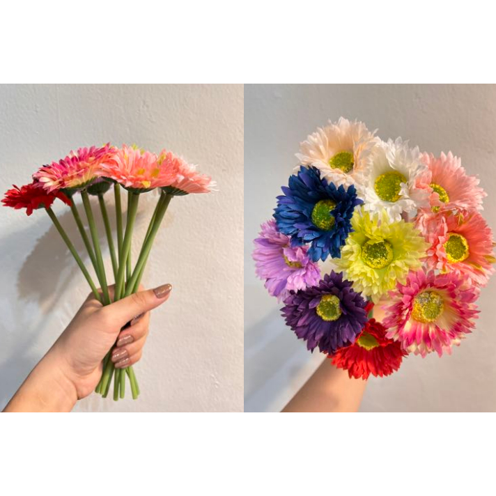 Jual Artificial Daisy Single Bunga Palsu Dekorasi Tanaman Hias Plastik