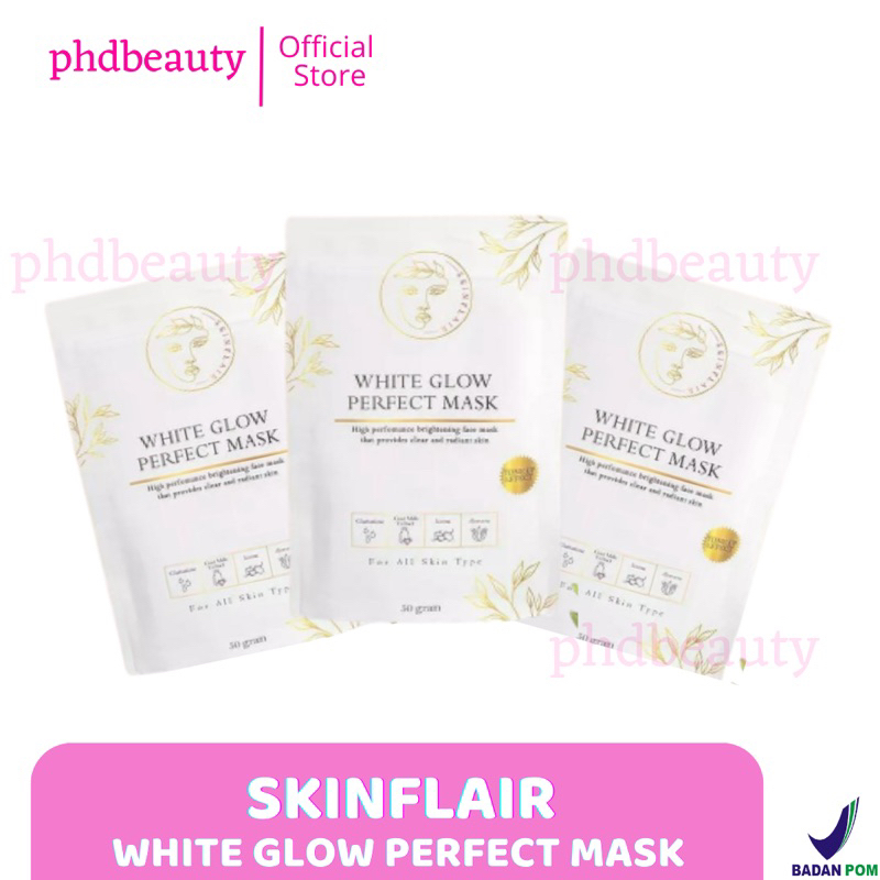 Jual BUY1GET1SPATULA‼️SKINFLAIR SKINFLAIRE MASKER WHITE GLOW PERFECT ...