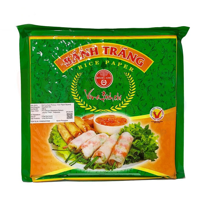 Jual RICE PAPER Banh Trang/ Kulit lumpia vietnam 22cm KOTAK - Repack 5 ...
