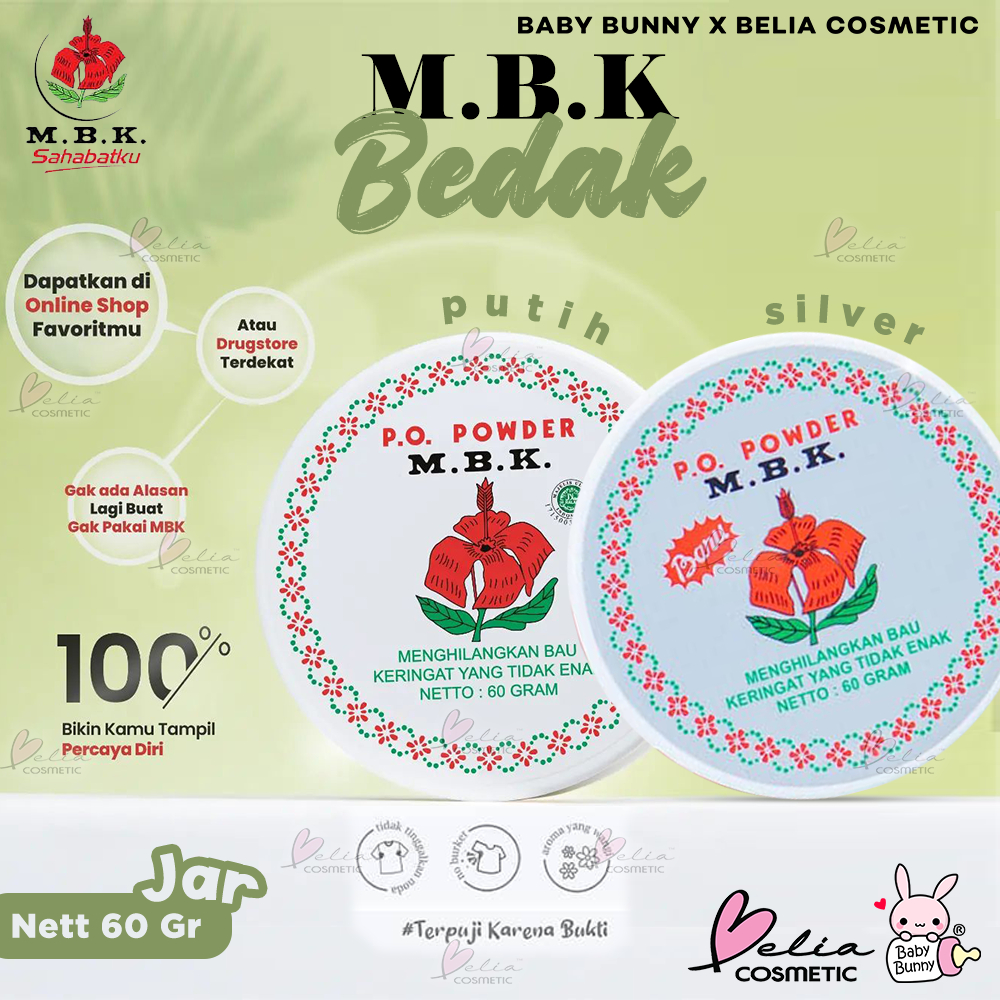 Jual BELIA MBK Bedak Jar Series 60 gr | Tin Silver | Tin Putih | Bedak Bb | Mengurangi Bau Badan ...