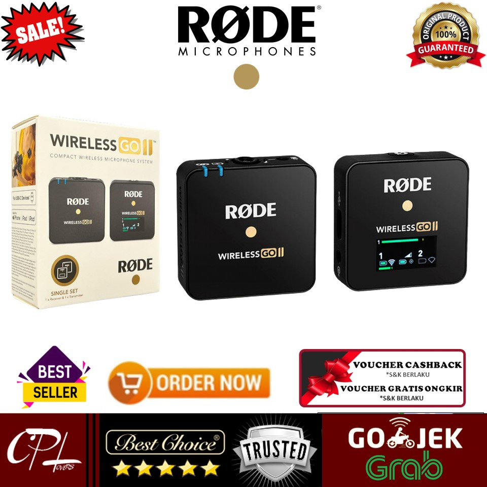 Jual Rode Wireless GO II Single Compact Digital Wireless Microphone System/Recorder with USB ...