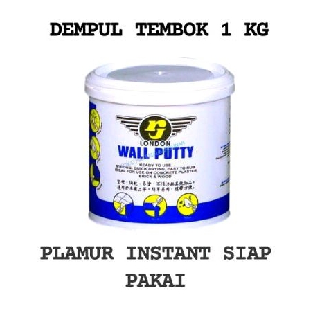 Jual DEMPUL RJ LONDON 1 KG WALL PUTTY PLAMUR INSTANT DINDING TEMBOK ...