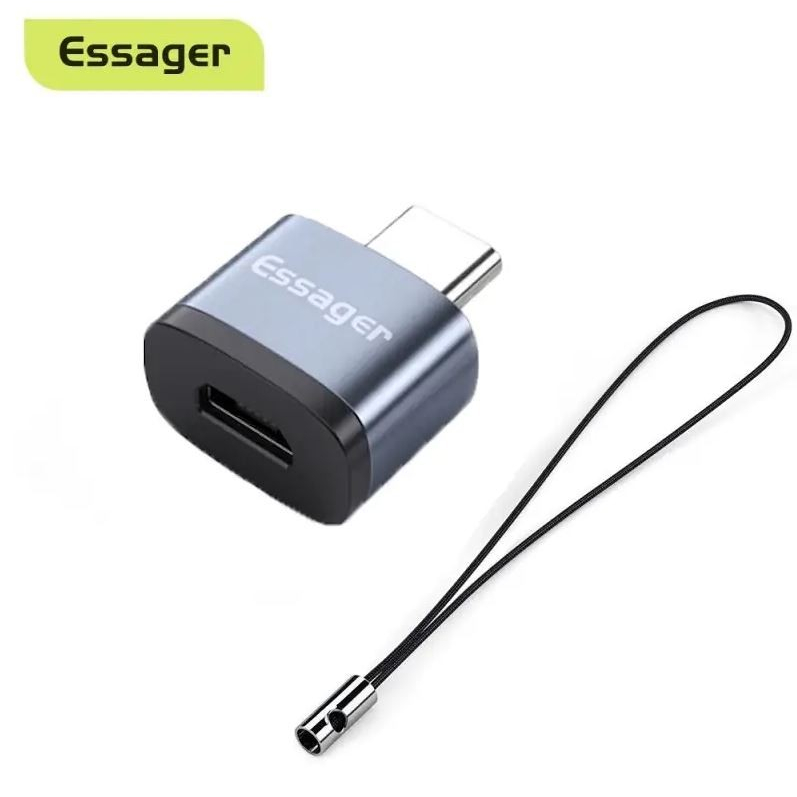 Jual Essager Adaptor OTG Converter Micro USB Female To Type C Male Data ...