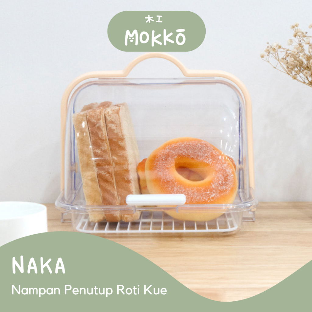Jual MOKKO NAKA Tudung Saji Roti Estetika Penyimpanan Cake Tray ...