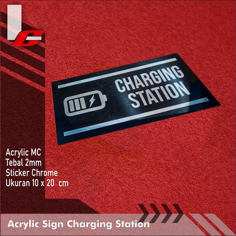 Jual Akrilik sign charging station/tinggal tempel | Shopee Indonesia