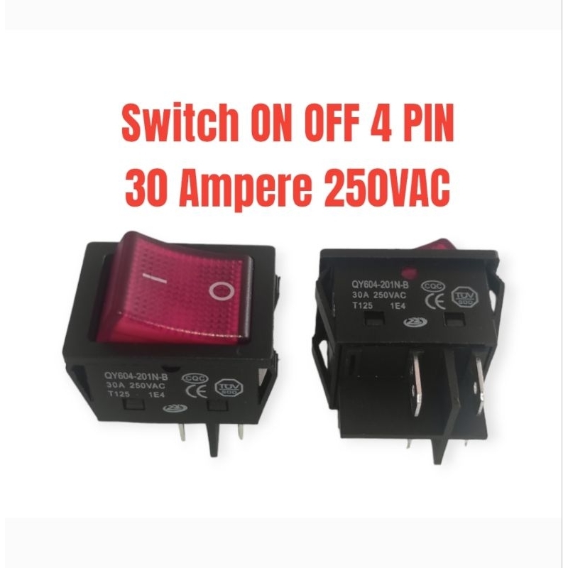 Jual Saklar Switch ON OFF 30 Ampere 30A 30 A 4 Pin 4 Kaki 6 Pin 6 16A ...