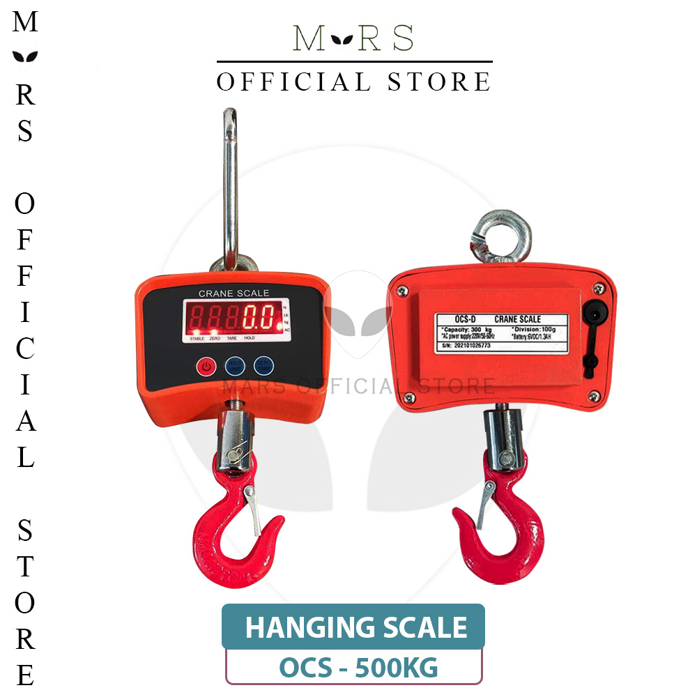 Jual Timbangan Gantung Digital Elektronik OCS 500 KG Besi Digital LED Orange LCD Electronic ...