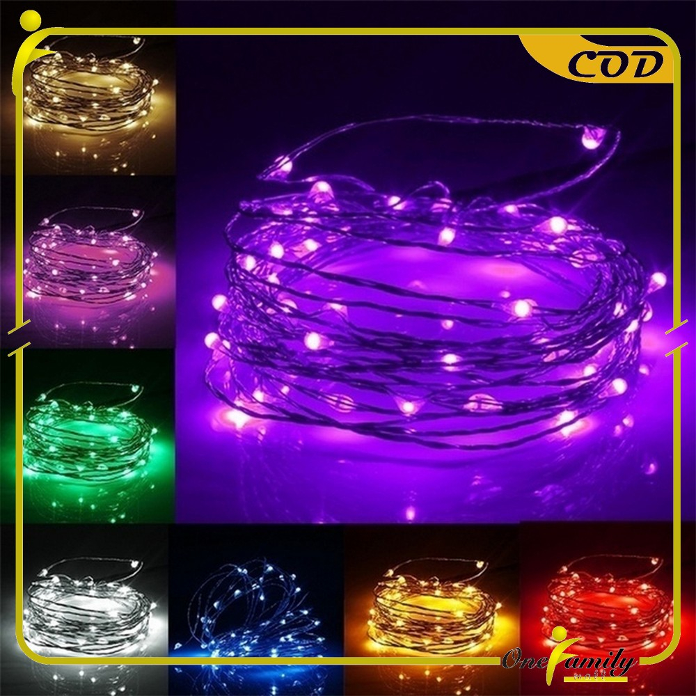 Jual ONE-C881 Lampu Tumbler Kawat Mini 10 Meter 100 LED Lampu Hias ...