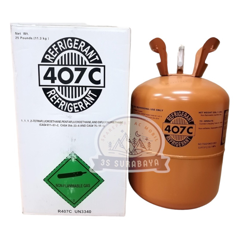 Jual Freon R407C 11.3 Kg R407 C R 407C 407 Tabung Besar Berat Bersih 11.3Kg | Shopee Indonesia