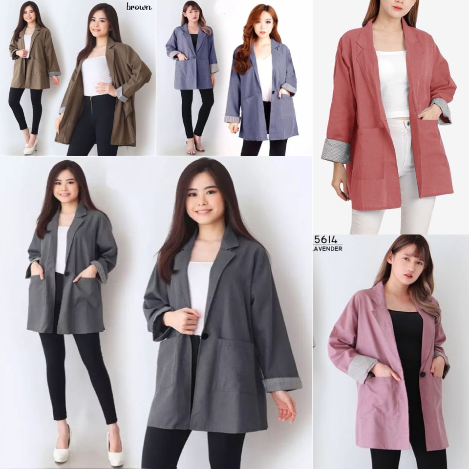 Jual BAJU JAS BLAZER JUMBO WANITA KERJA KANTOR FORMAL BIG SIZE LD 120cm ...