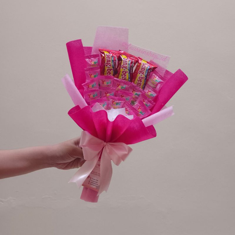 Jual buket beng beng mini/buket kalpa mini/buket coklat mini/buket ...