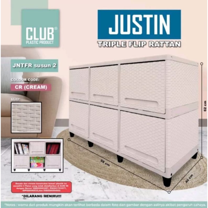 Jual Lemari Triple club Justin ssn 2 | Shopee Indonesia