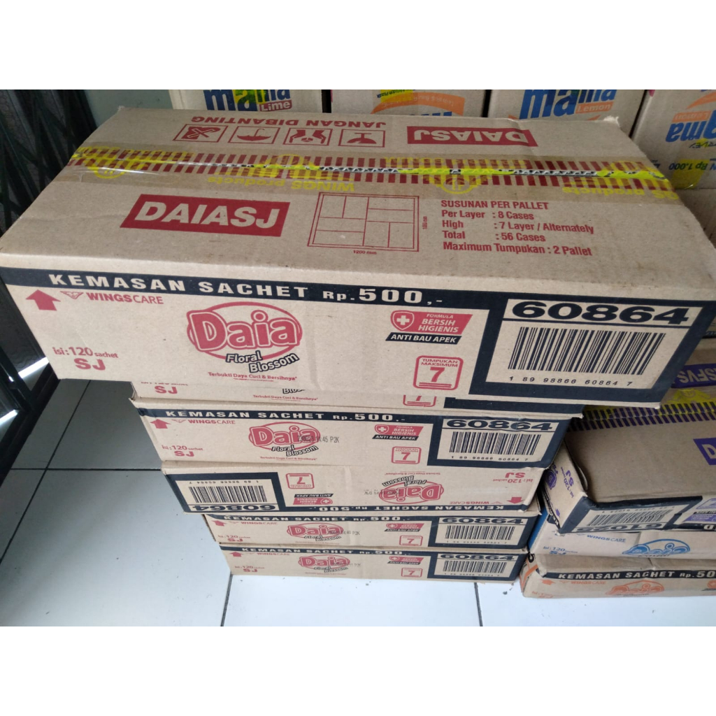 Jual Daia detergen bubuk floral blossom 23g sachet 500 1 renceng isi 6 ...