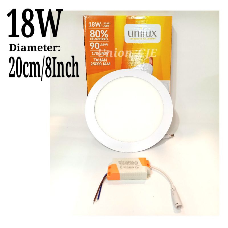 Jual Lampu LED Panel Inbow Bulat 18W 18watt 8 inch Unilux | Shopee ...