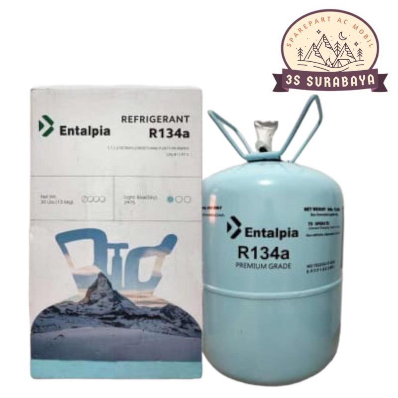 Jual Freon R134A Entalpia Europe Tabung Besar berat bersih 13.6 kg R 134A R134 A Preon Freon ...