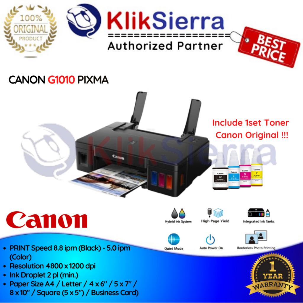 Jual CANON G1010 PIXMA G-1010 Printer Inkjet Color Ink Tank System ...