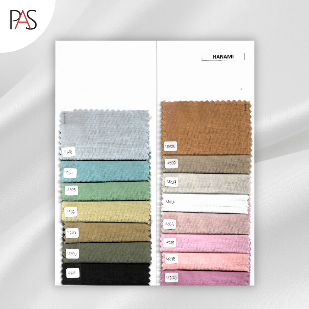 Jual Katalog Warna Kain Katun Twill Bahan Hanami Cotton Twill Crepe ...
