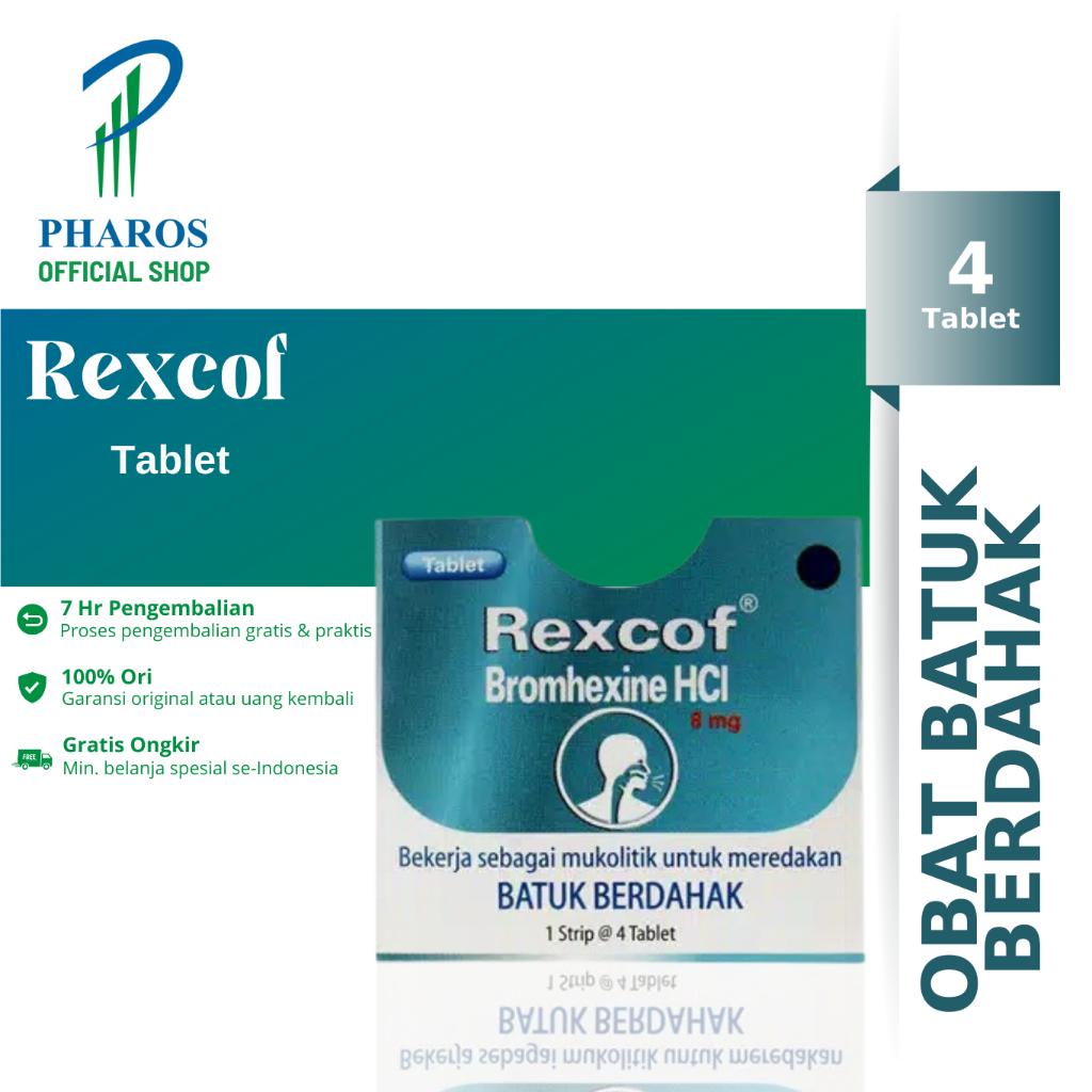 Jual Rexcof Tablet 1 Strip Isi 4 Tablet - Obat Batuk Berdahak ...