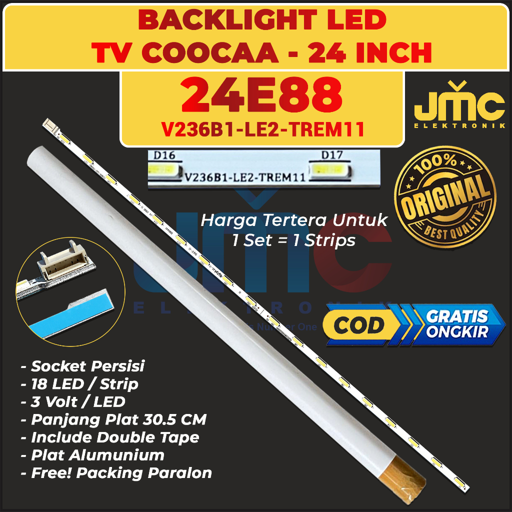 Jual BACKLIGHT TV COOCAA KOKA 24E88 Lampu led Bl 24 inch 18 led 3v | Shopee Indonesia