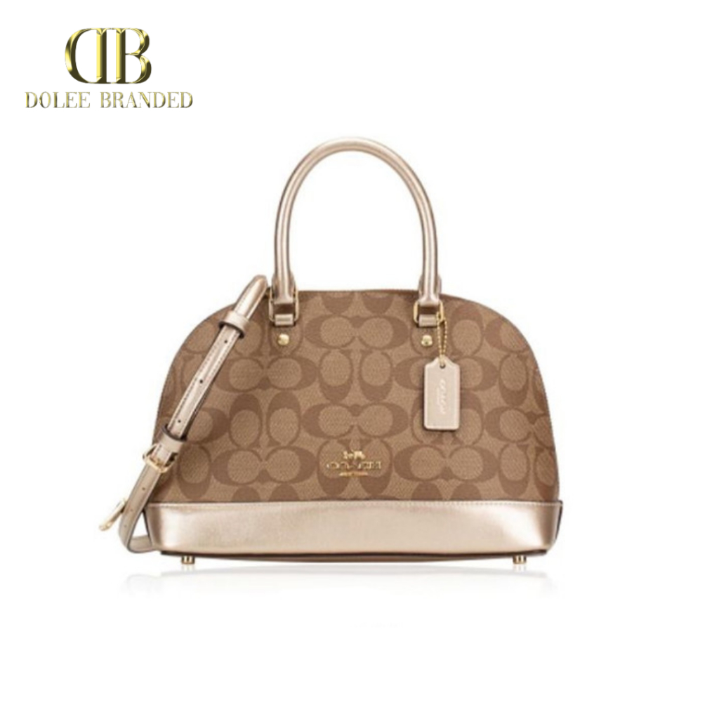 Jual Coach Mini Sierra Satchel In Signature Canvas Light Gold (F31156 ...