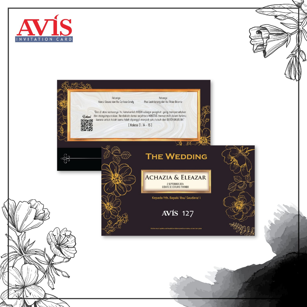 Jual Undangan Avis 127 - Cetak Undangan Avis 127 - Undangan Blangko ...