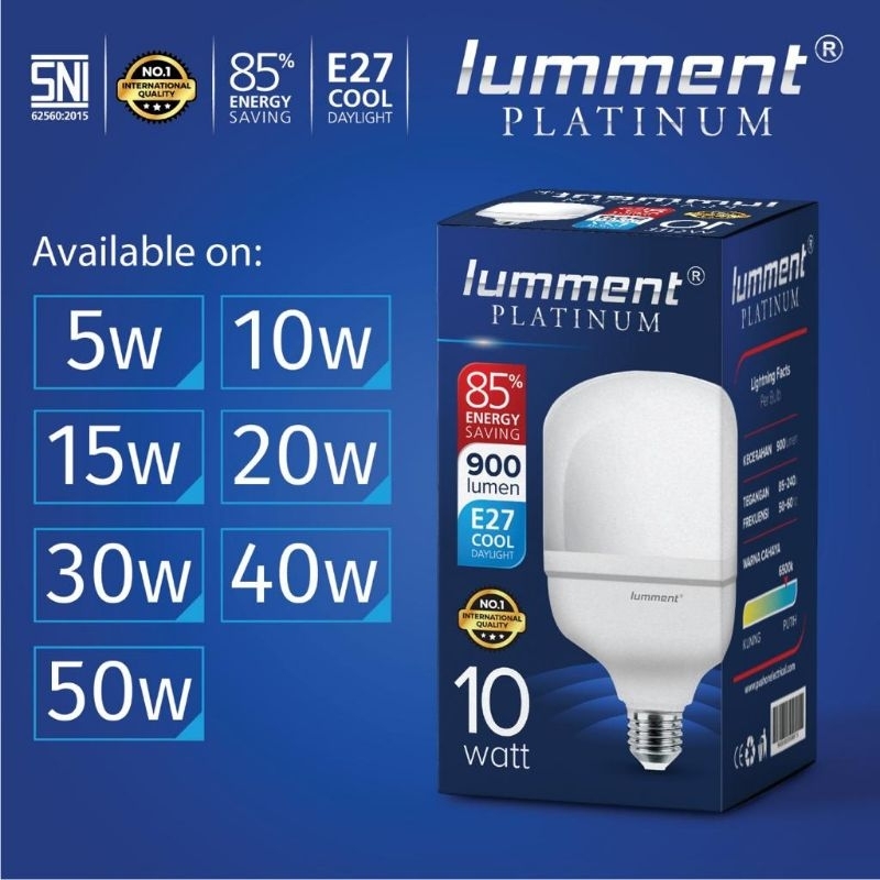 Jual Bola Lampu Led Lumment Platinum dari 5w - 60w | Shopee Indonesia