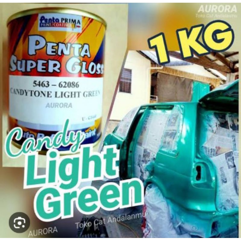 Jual Cat Penta Super Gloss NC Candy Tone Light Green 1Kg Candytone ...