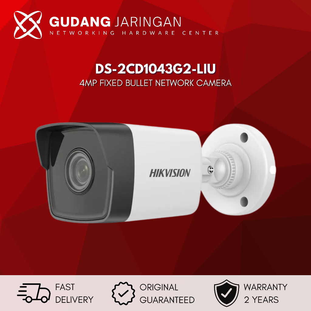 Jual HIKVISION DS-2CD1043G2-LIU 4MP SMART DUAL LIGHT FIXED BULLET CAMERA | Shopee Indonesia