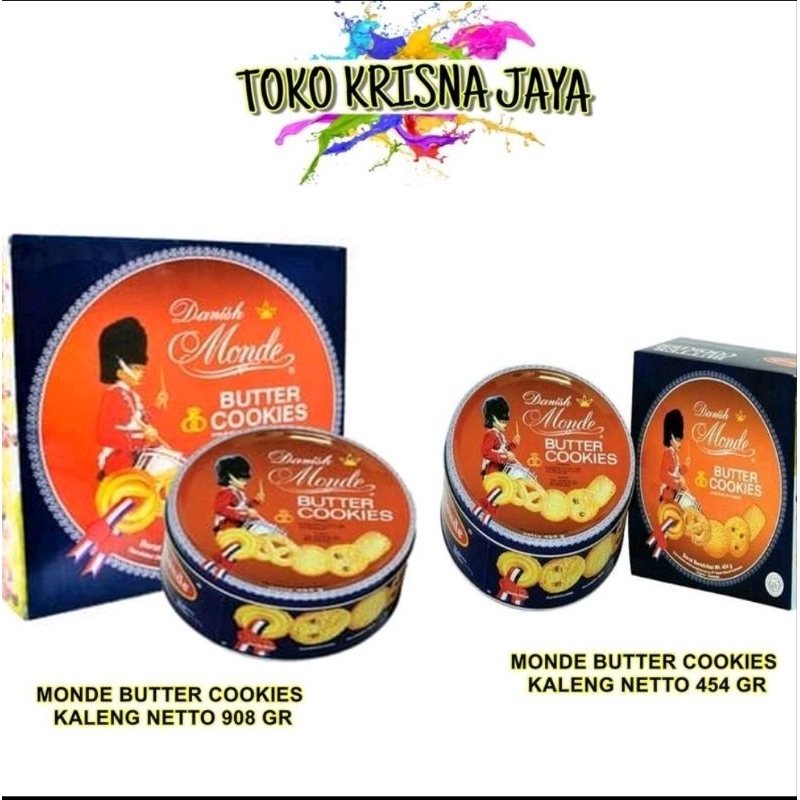 Jual MONDE BUTTER COOKIES BISKUIT KEMASAN KALENG NETTO 454 GR | Shopee ...