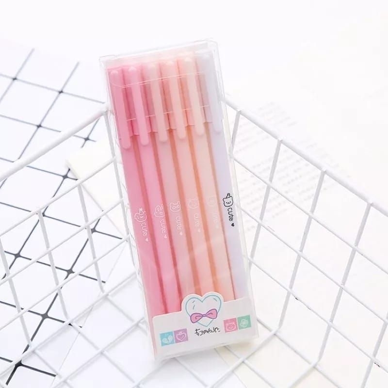 Jual 1 Set 6 Pcs Pulpen Gel Warna Pastel Morandi Color Lucu Cute Kawai ...