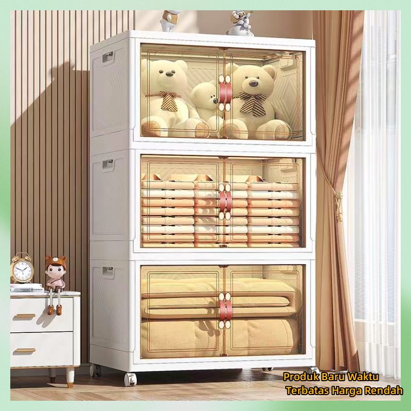 Jual Ekstra besar 60cm emari plastik susun storage box lemari pakaian ...