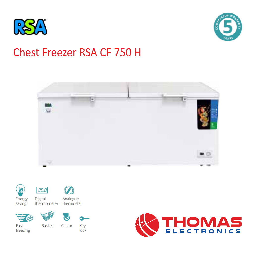 Jual Chest Freezer Box RSA CF750 CF 750 750 Liter Garansi Resmi | Shopee Indonesia
