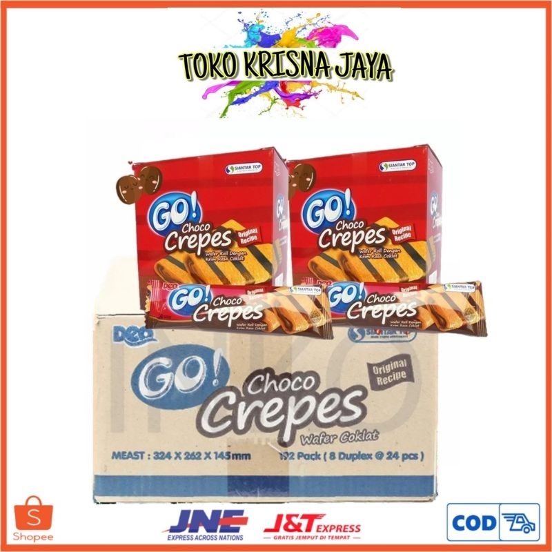 Jual 1 DUS SIANTAR TOP DEO GO! CHOCO CREPES NETTO 8 BOX X 24 PCS X 9 GR ...
