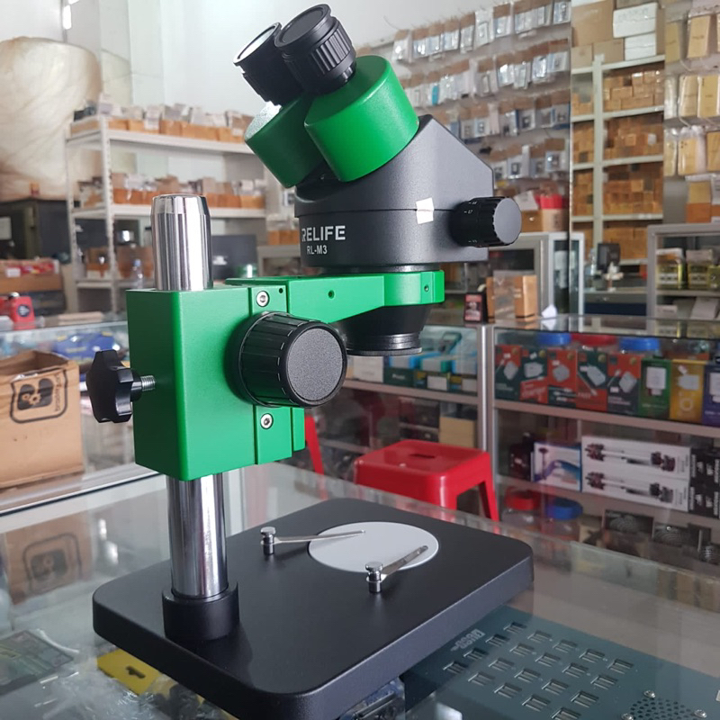 Jual MICROSCOPE RELIFE BINOCULAR RL-M3-B1 ZOOM STEREO + LED | Shopee ...