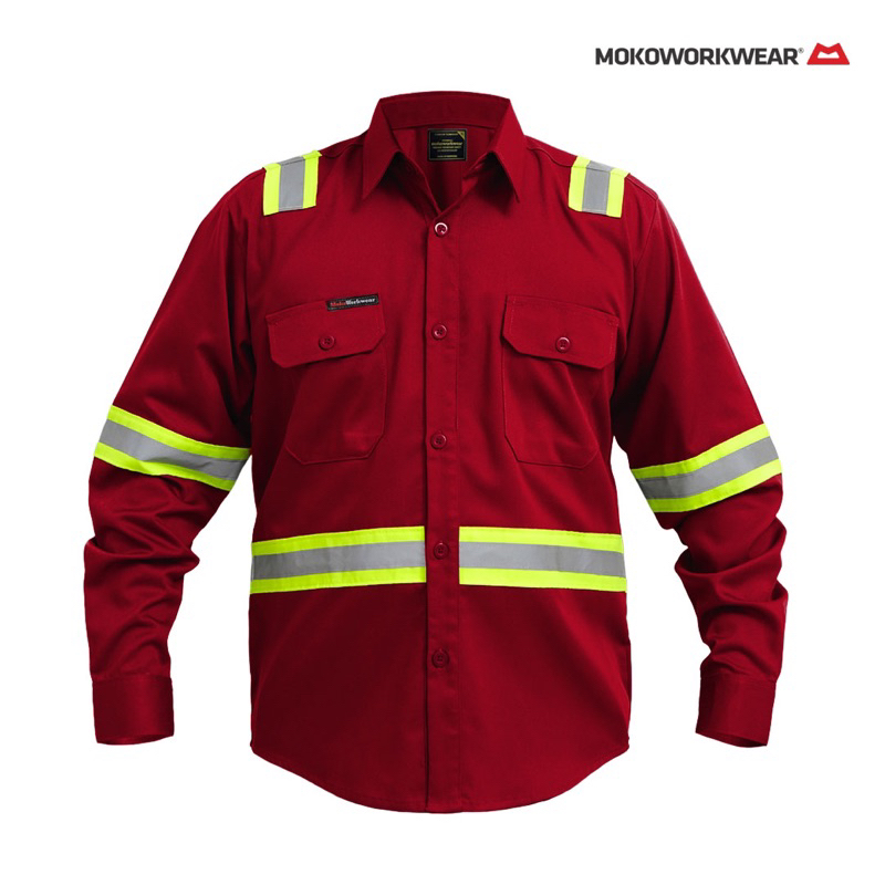 Jual MokoWorkwear - WEARPACK SAFETY MAROON LIME AIRFLOW | Shopee Indonesia