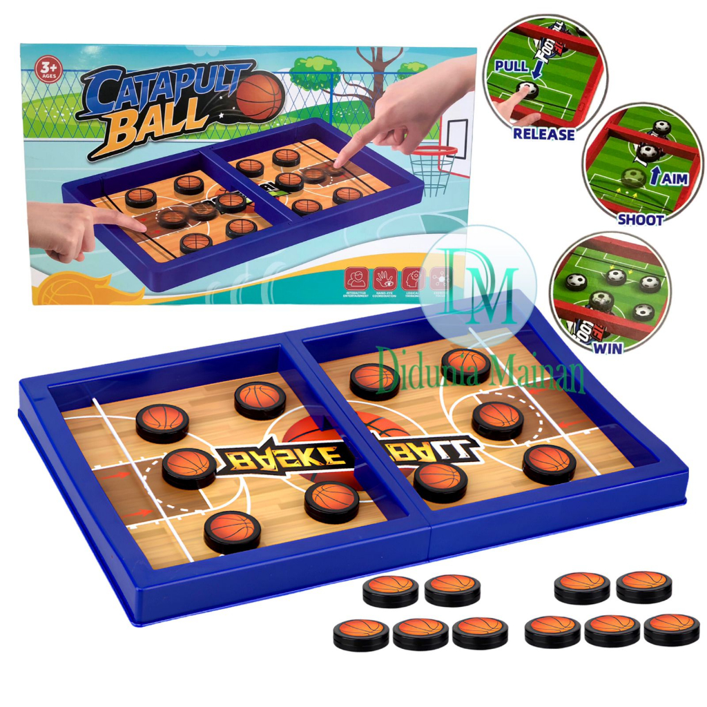 Jual Mainan tembak board game toys sling puck catapult ball model ...