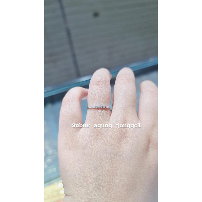 Jual Cincin listring murcee 8k mas putih asli cantik manis | Shopee ...