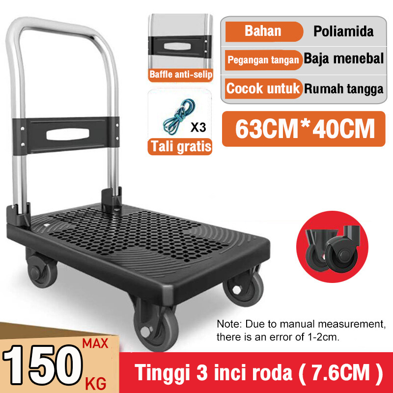 Jual Troli Lipat Hand Truck 150-300Kg/Troli Besi Serbaguna/Troli Galon ...
