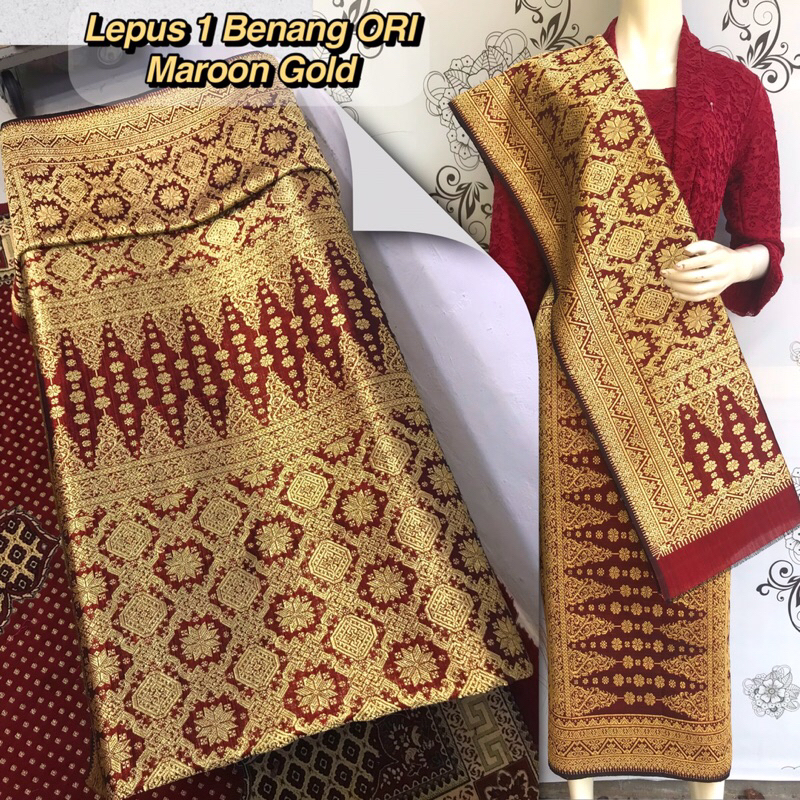 Jual Songket Lepus 1 Benang ORI-Asli Tenun Tangan Palembang | Shopee Indonesia