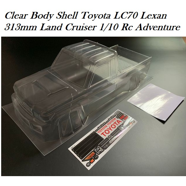 Jual Clear Body Shell Toyota LC70 313mm Lexan 1/10 Rc Axial SCX10 II ...