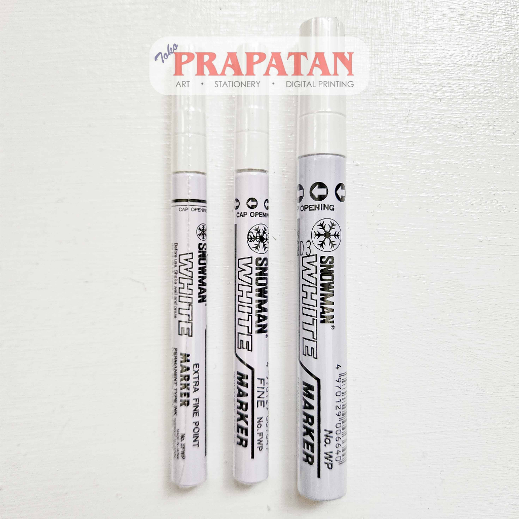 Jual Snowman White Permanent Marker GP | Spidol Putih | Shopee Indonesia