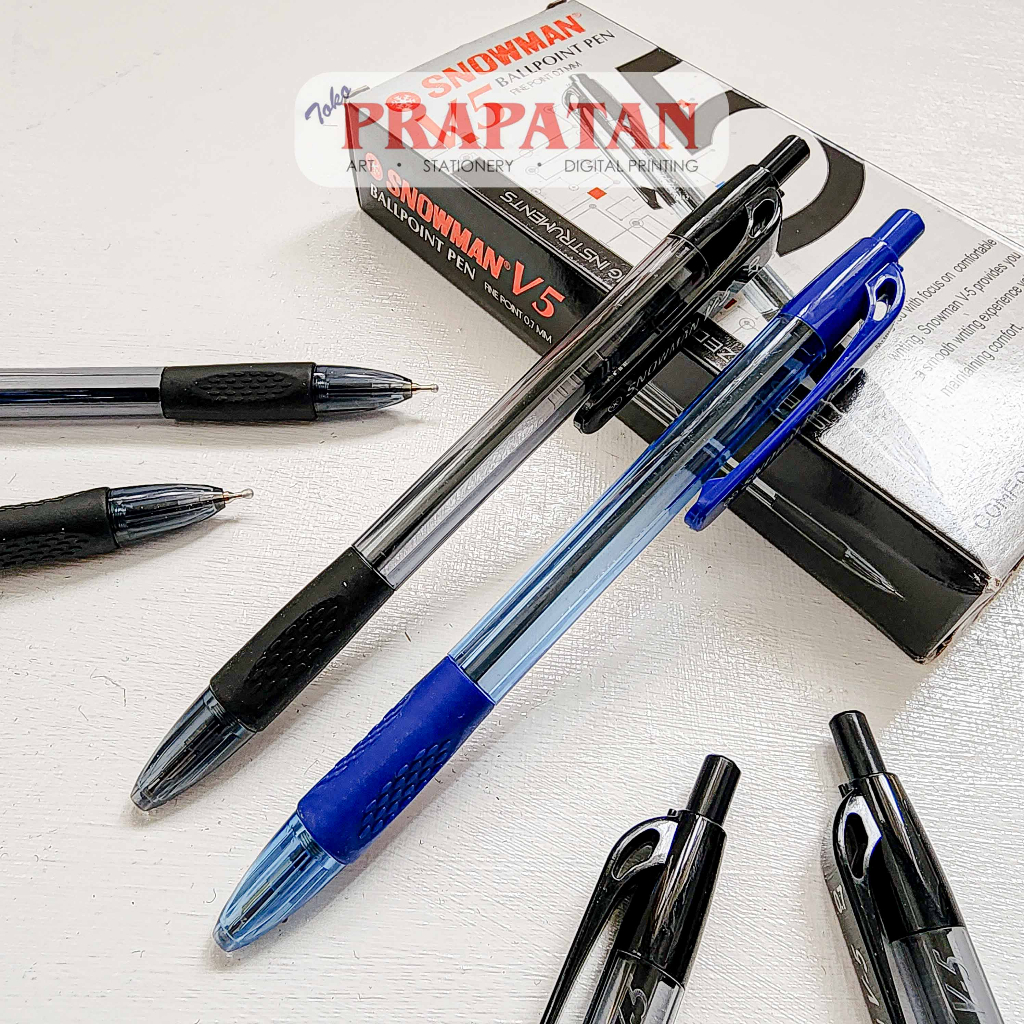 Jual Snowman Ball Pen V-5 0.7mm | Ballpoint | Pulpen Pena | Shopee ...