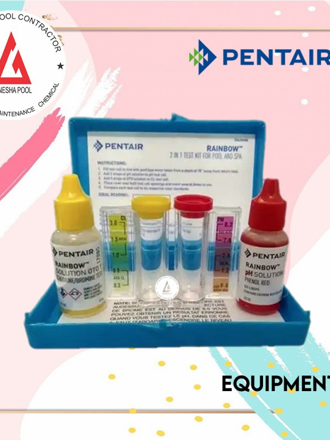 Jual Test Kit Kolam Renang Pentair / Alat Tes pH dan Chlorine 1 Sett ...